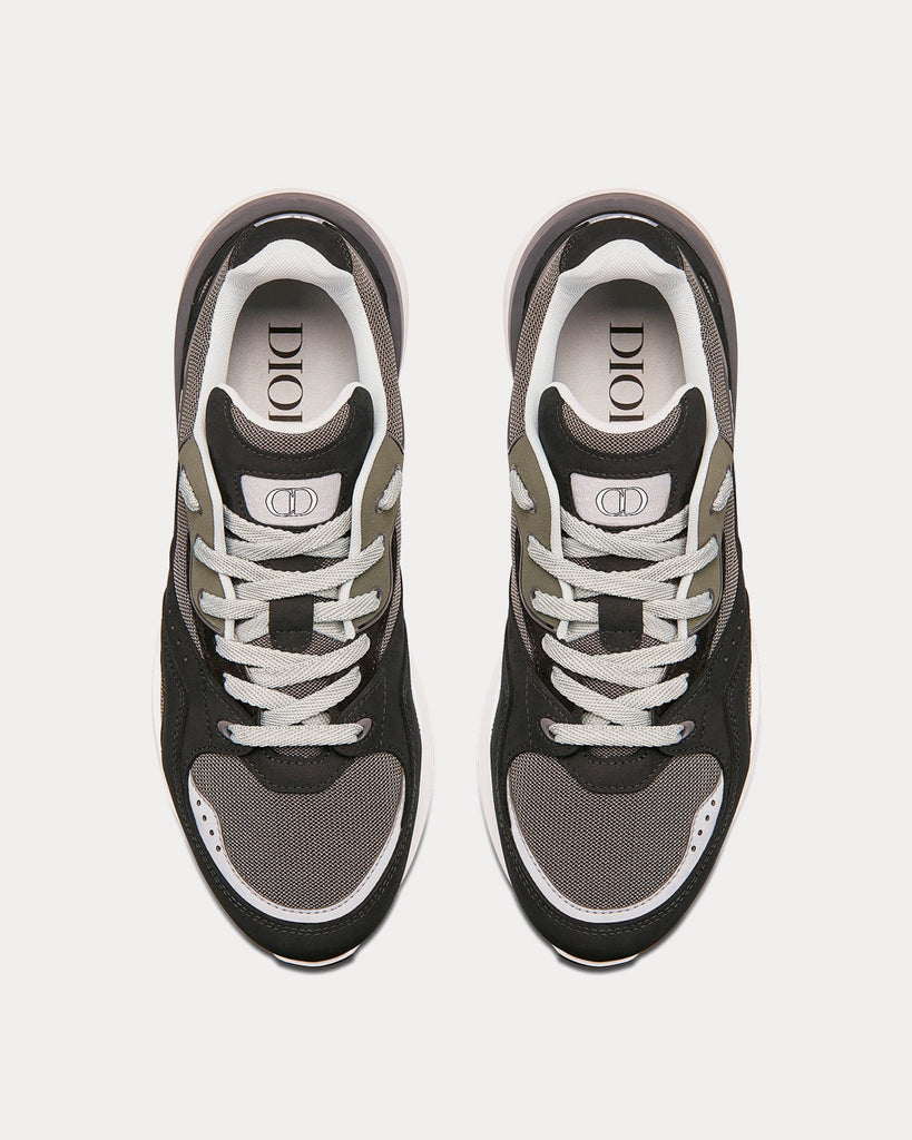 Dior B29 Gray Technical Mesh, Black Suede and Smooth Calfskin Low Top ...