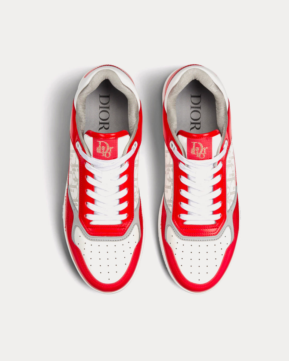 Dior x ERL B27 Red and White Smooth Calfskin and White Dior Oblique ...