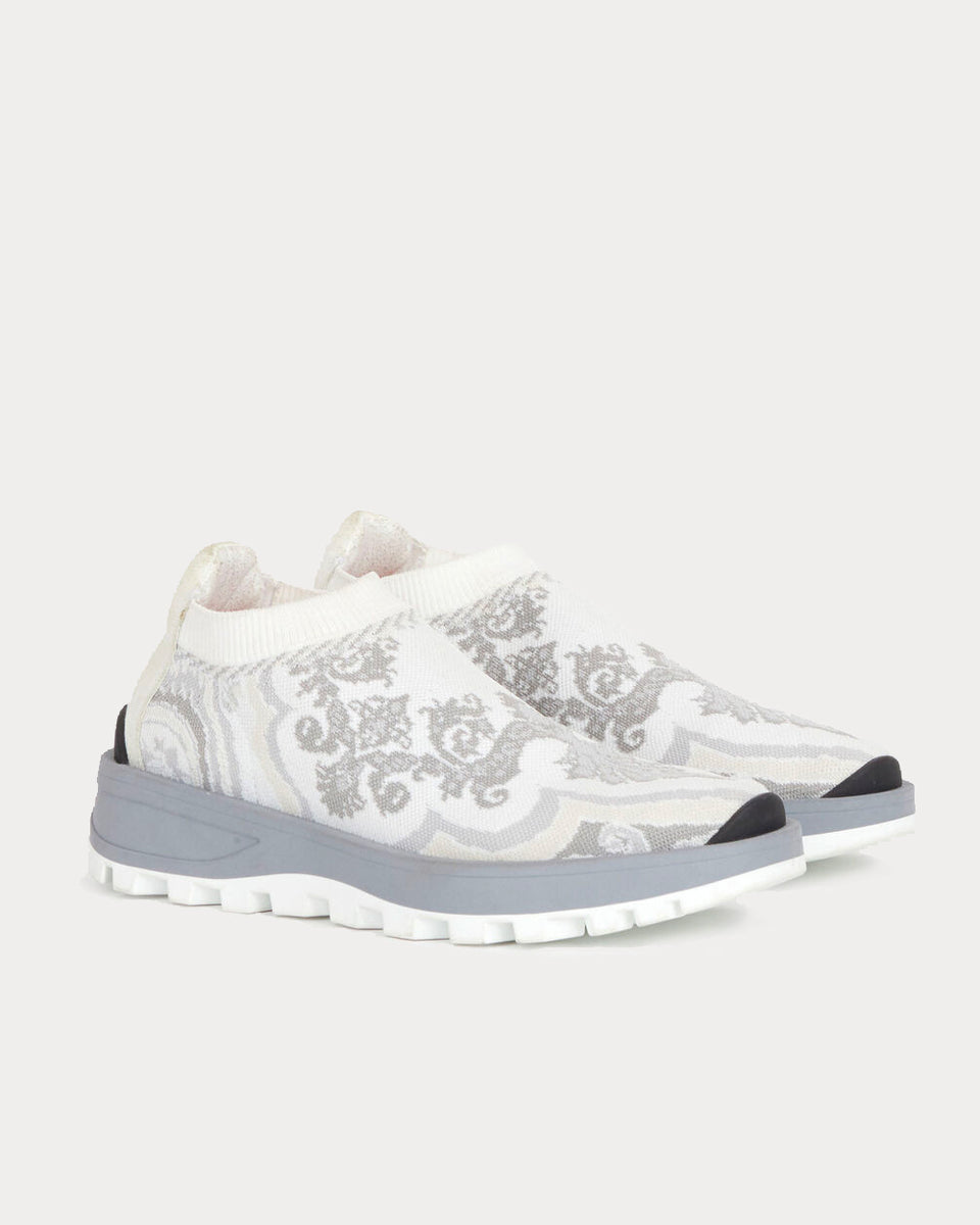Etro Jacquard Sock White Low Top Sneakers - Sneak in Peace