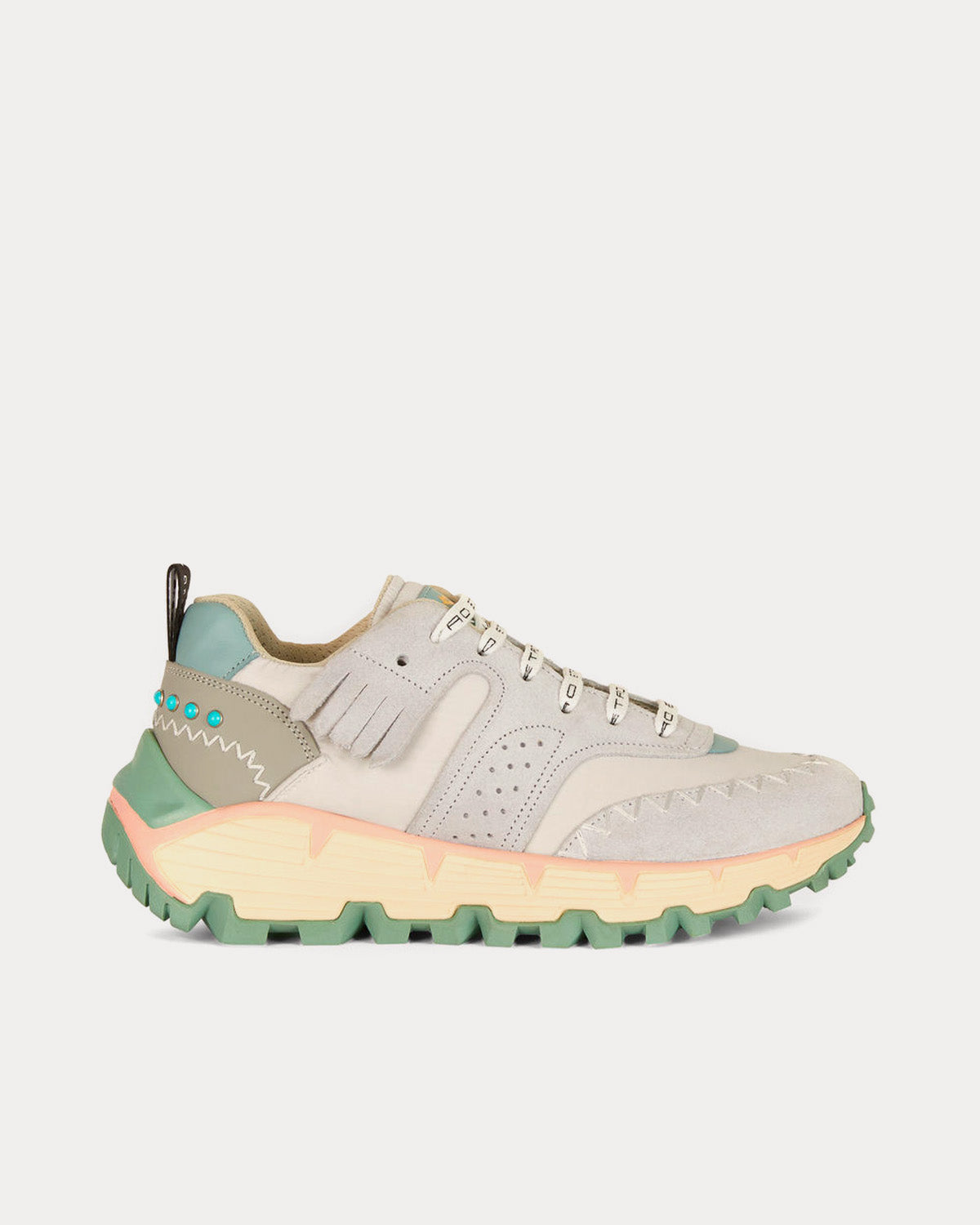 Etro Women's Earthbeat Logoed Laces Grey Low Top Sneakers & Trainers