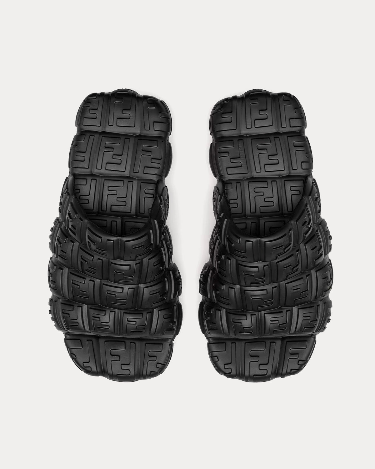 Fendi Men's Cloud Rubber Black Slides