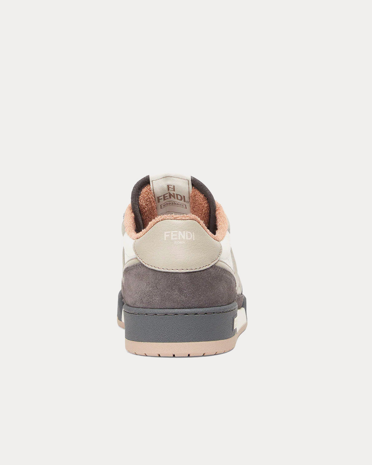 Fendi Men's Match Suede Grey Low Top Sneakers