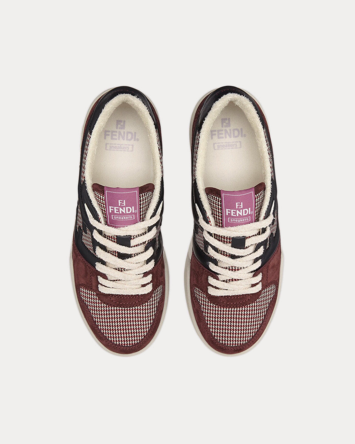 Fendi Match Suede Burgundy Low Top Sneakers - Sneak in Peace