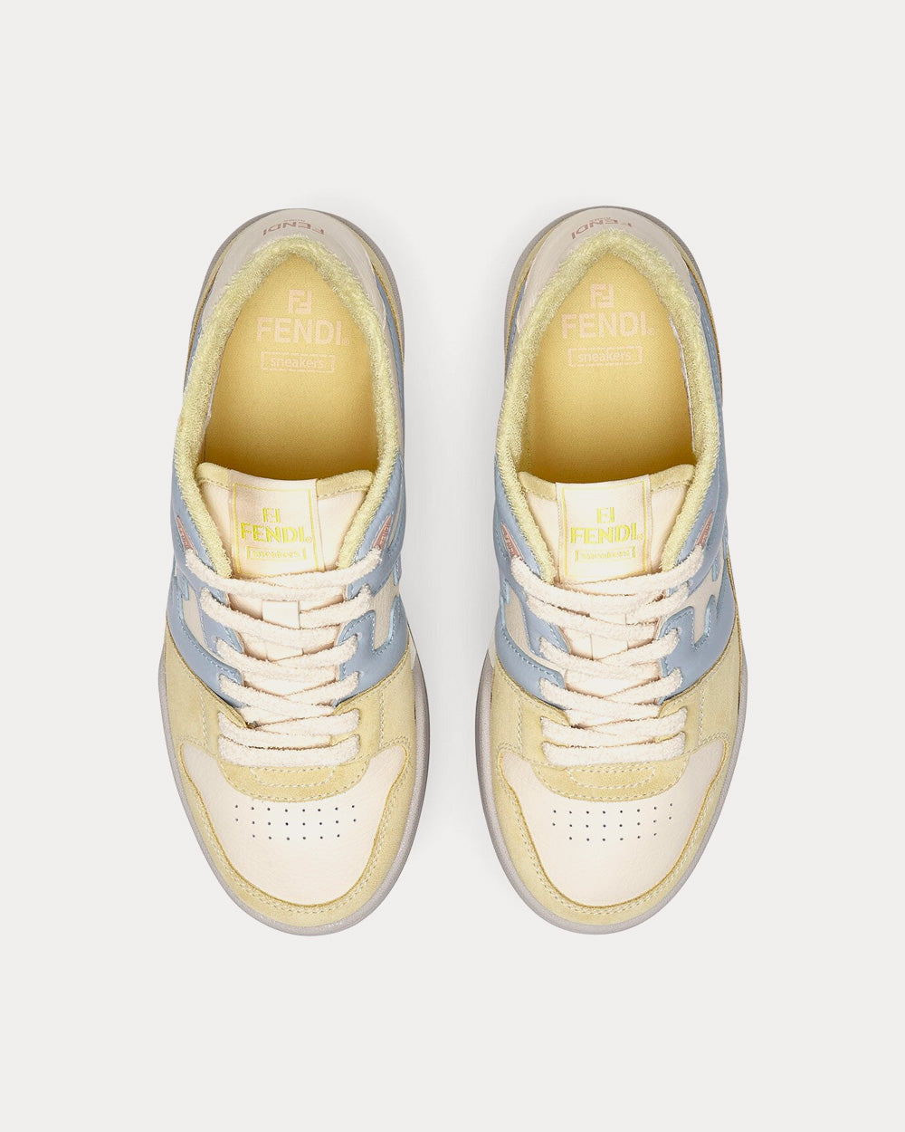 Fendi Match Suede Yellow Low Top Sneakers - Sneak in Peace