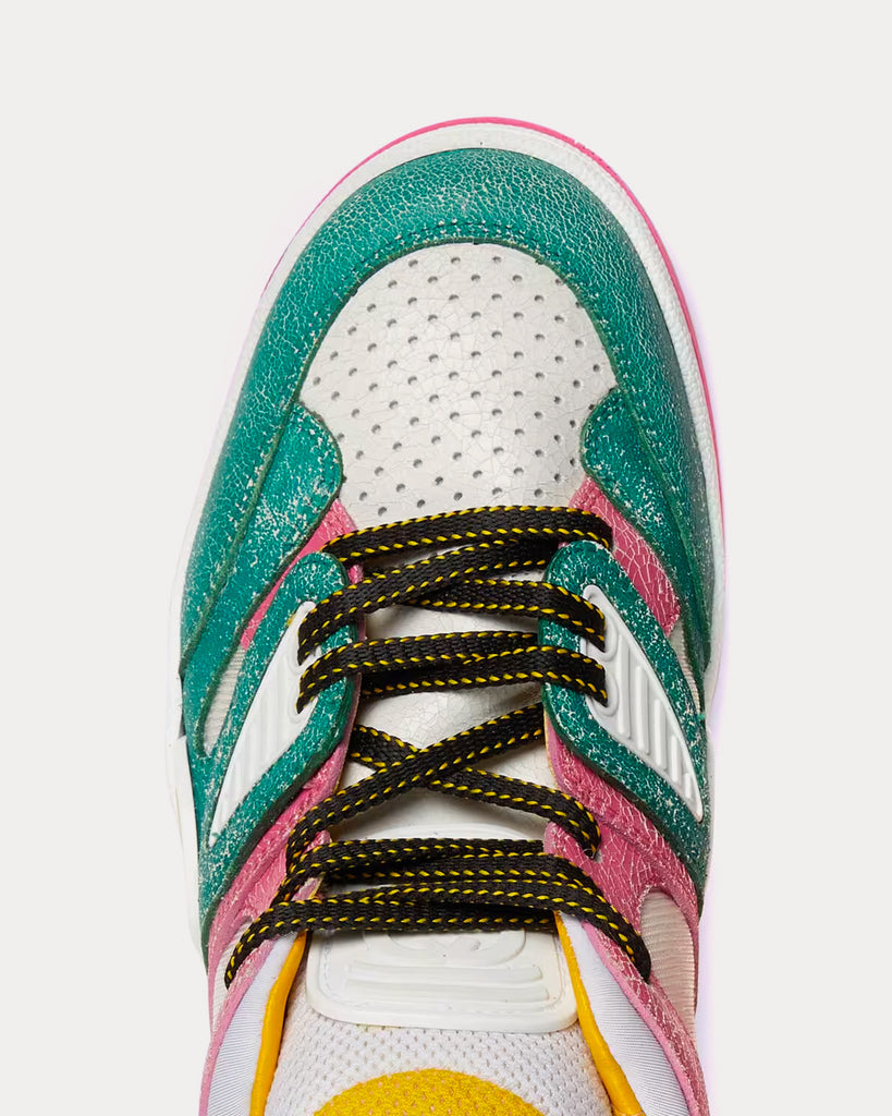 Gucci Basket Leather Multicolour Low Top Sneakers - Sneak in Peace