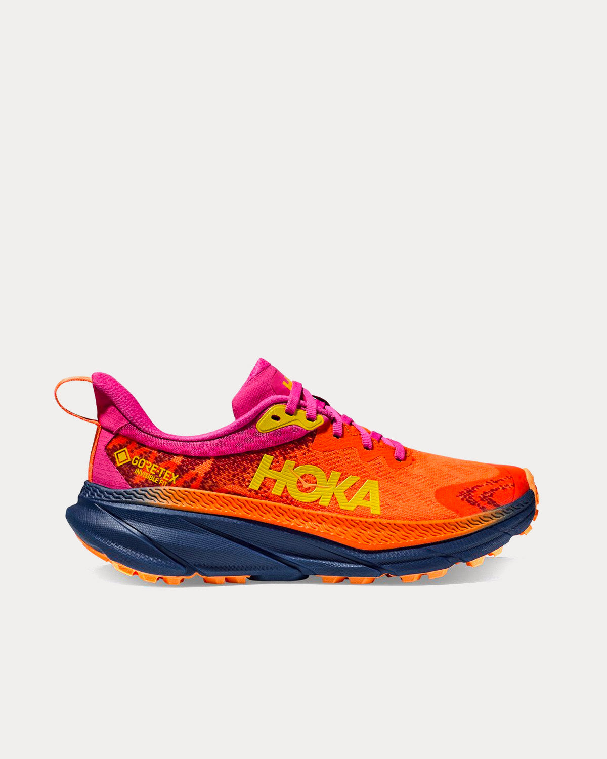 Hoka Women's Challenger 7 GORE-TEX Vibrant Orange / Pink Yarrow Running ...