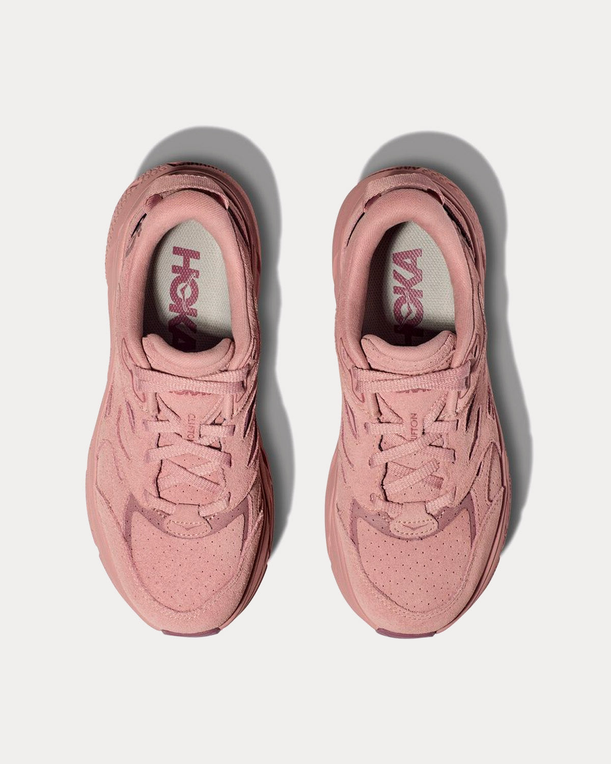 Hoka Clifton L Suede Pale Mauve Running Shoes - Sneak in Peace