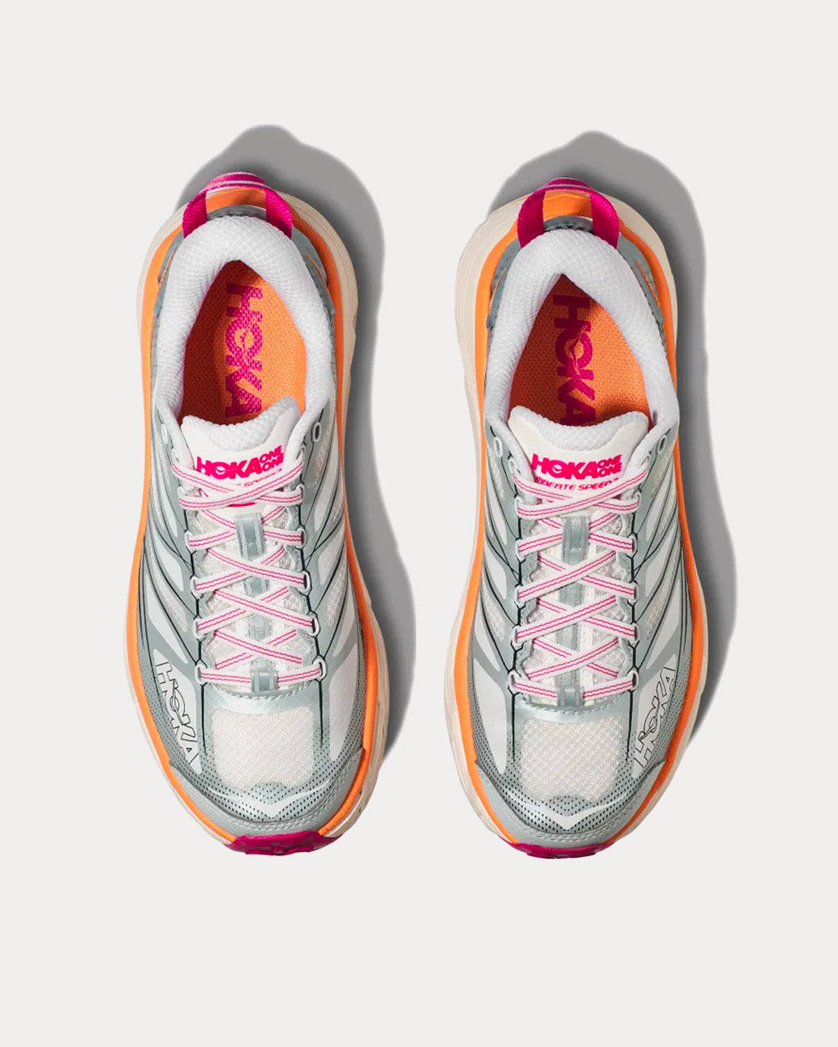 Hoka Mafate Speed 2 White / Ice Flow Running Shoes - Sneak in Peace