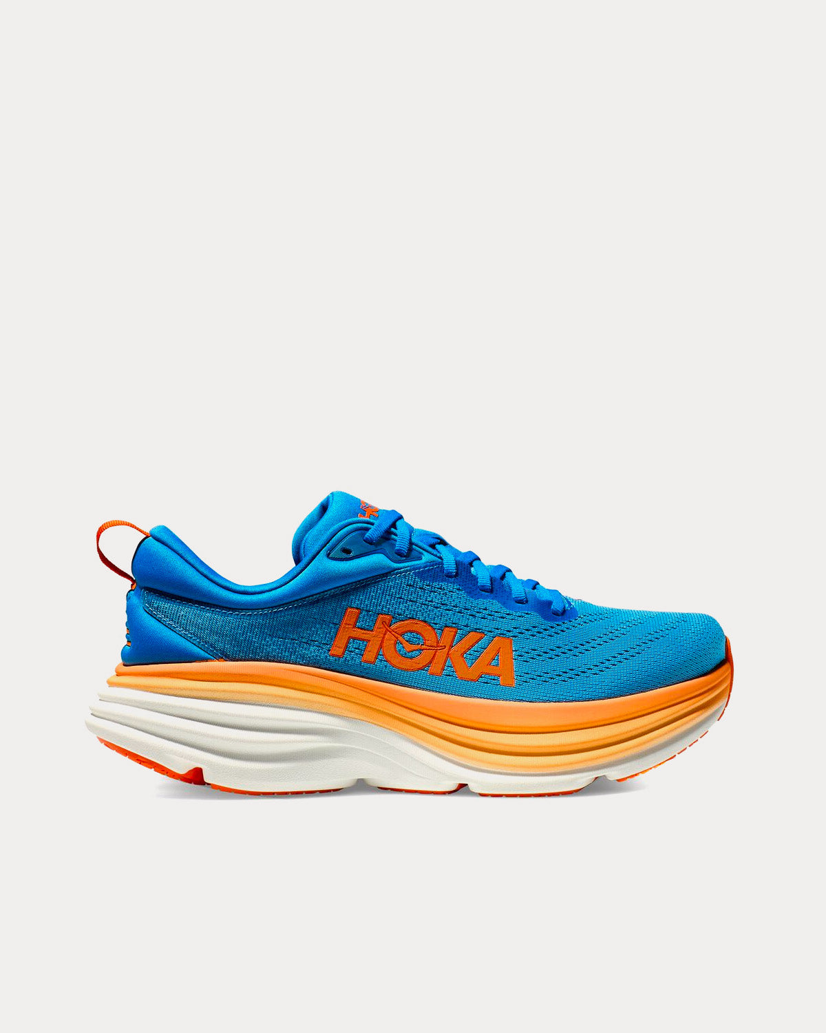 HOKA Men's Bondi 8 Coastal Sky / Vibrant Orange Running Shoes