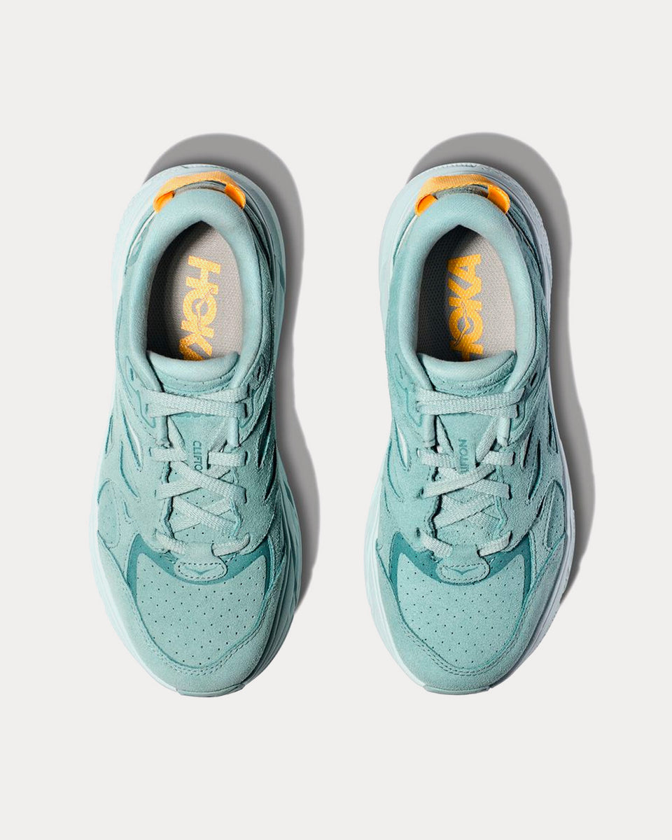 Hoka Clifton L Suede Cloud Blue / Ice Flow Running Shoes - Sneak in Peace