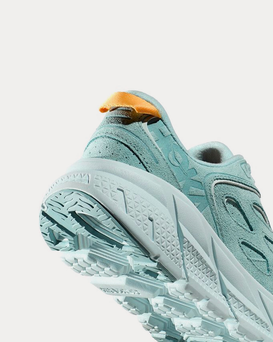 Hoka Clifton L Suede Cloud Blue / Ice Flow Running Shoes - Sneak in Peace