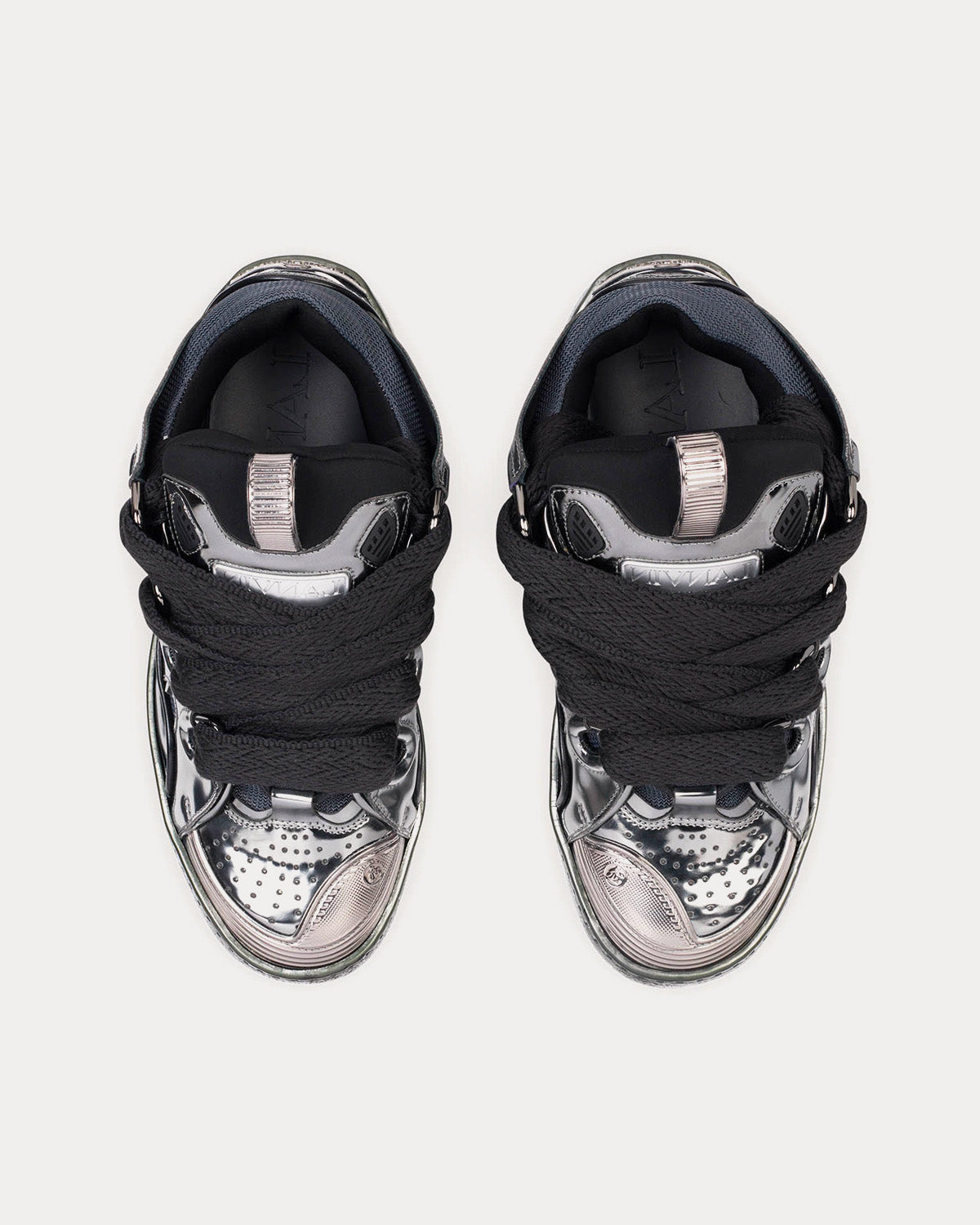 Lanvin Curb Metallic Silver Low Top Sneakers - Sneak in Peace