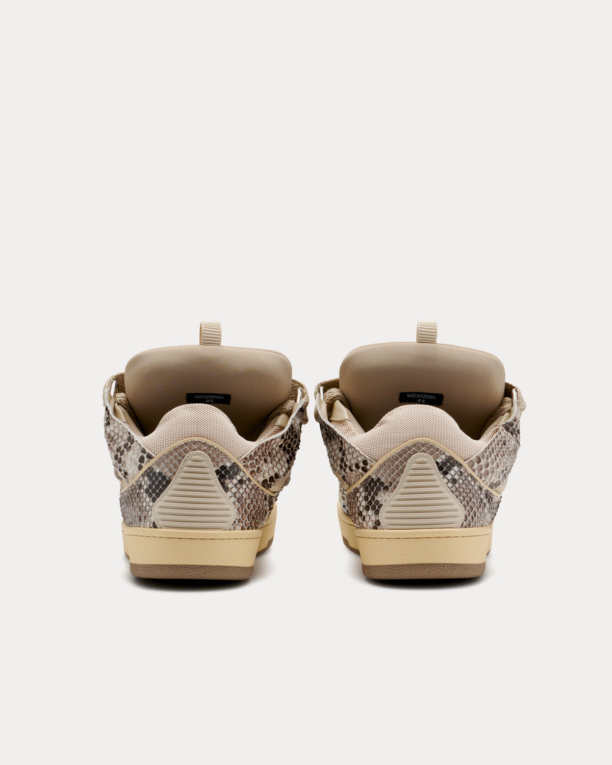 Lanvin Curb Python Print Beige Low Top Sneakers - Sneak in Peace