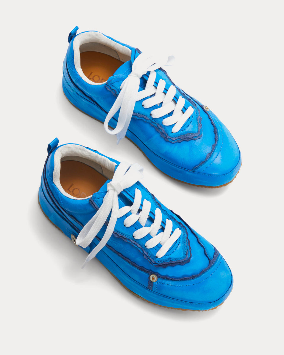 Loewe Deconstructed Calfskin Blue Low Top Sneakers - Sneak in Peace