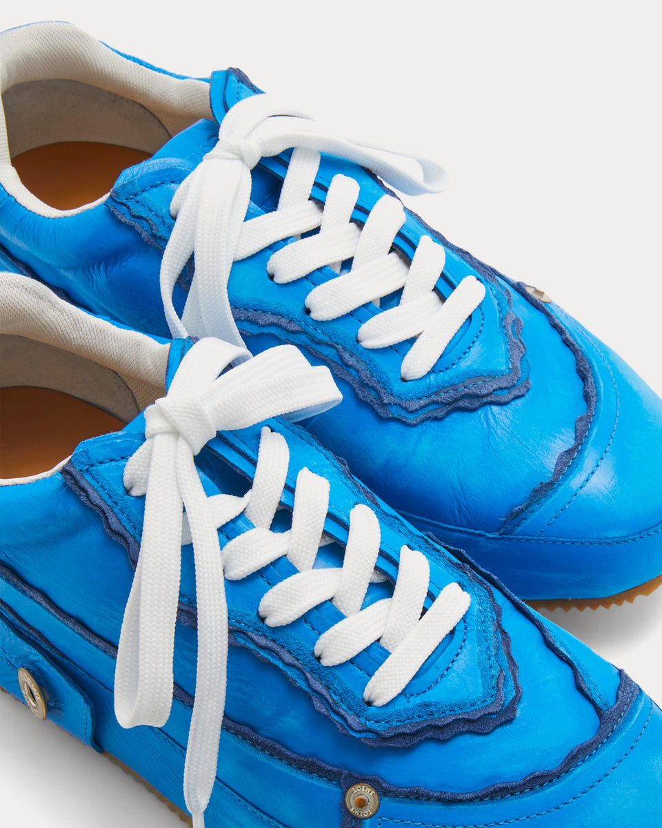 Loewe Deconstructed Calfskin Blue Low Top Sneakers - Sneak in Peace