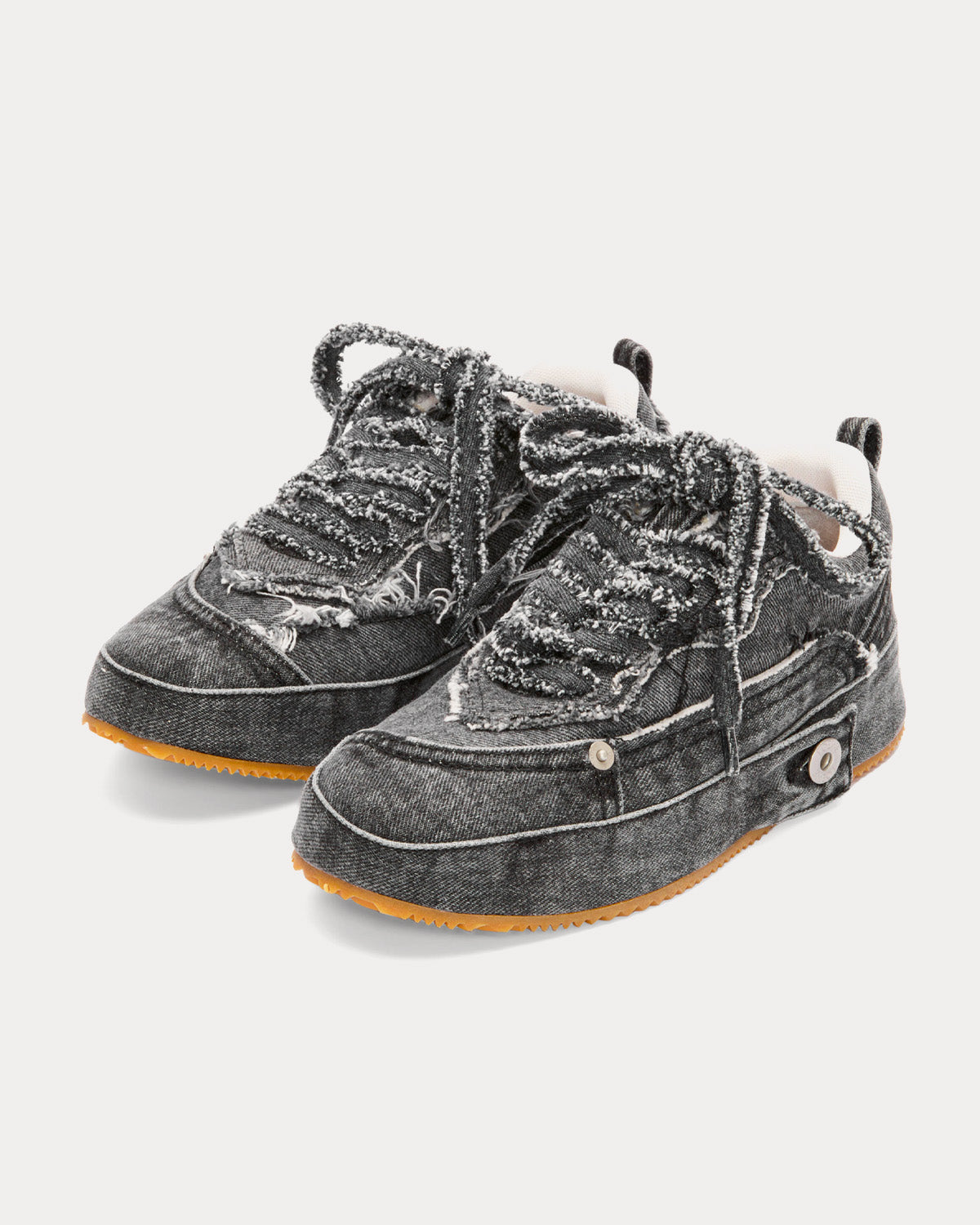 Loewe Women's Deconstructed Sneaker in Denim Washed Grey Low Top ...