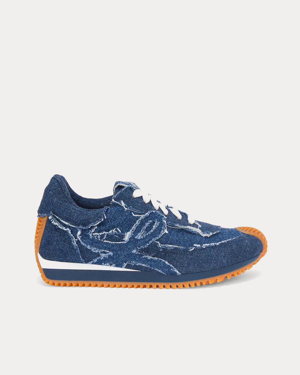 Loewe Flow Runner Denim Blue / Dark Denim Blue Low Top Sneakers - Sneak ...