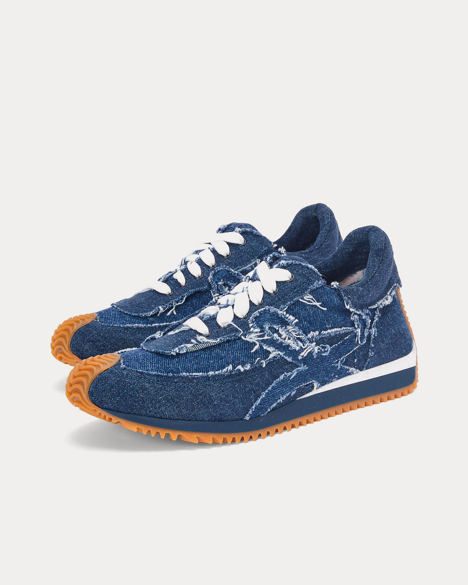 Loewe Flow Runner Denim Blue / Dark Denim Blue Low Top Sneakers - Sneak ...