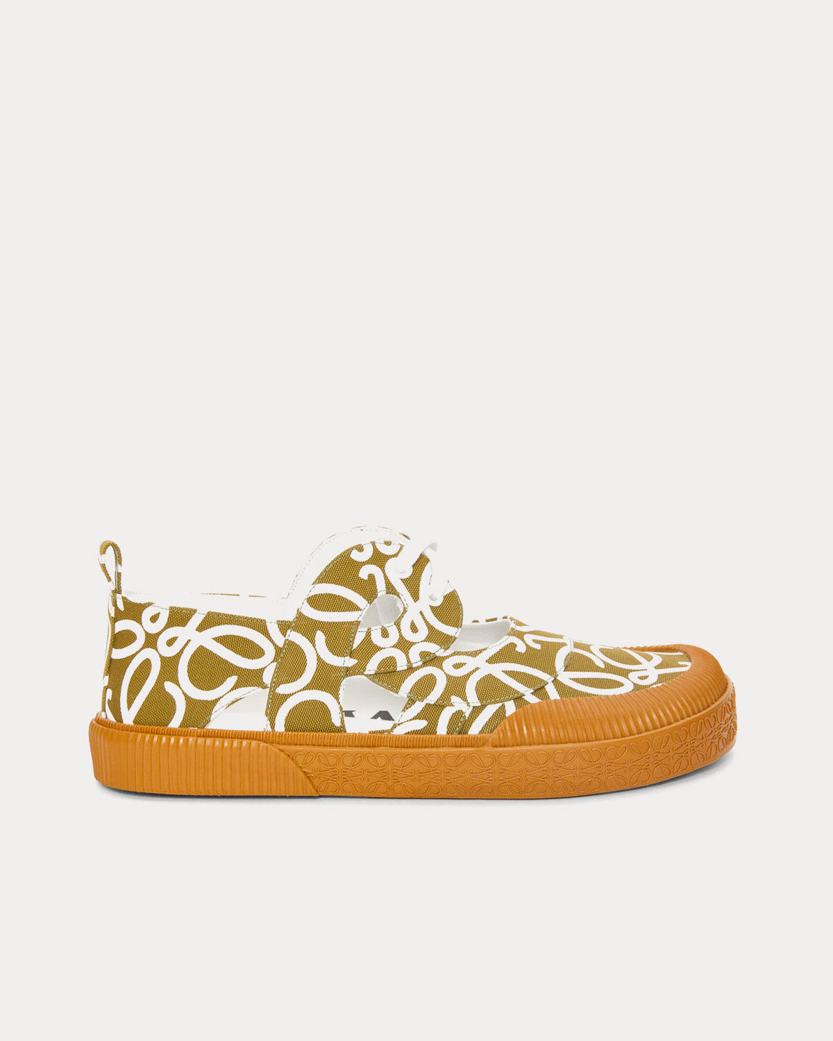 Loewe x Paula's Ibiza Women's Terra Vulca Lace-Up Canvas Olive Low Top Sneakers & Trainers