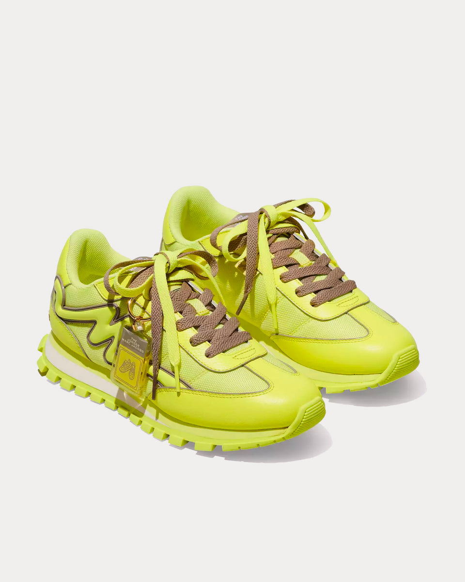 Marc Jacobs The Fluoro Jogger Fluo Yellow Low Top Sneakers - Sneak in Peace