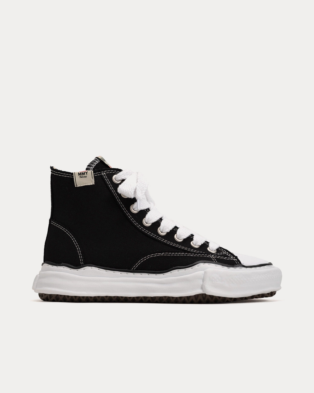 Mihara Yasuhiro Men's Peterson OG Sole Canvas Black / White High Top ...