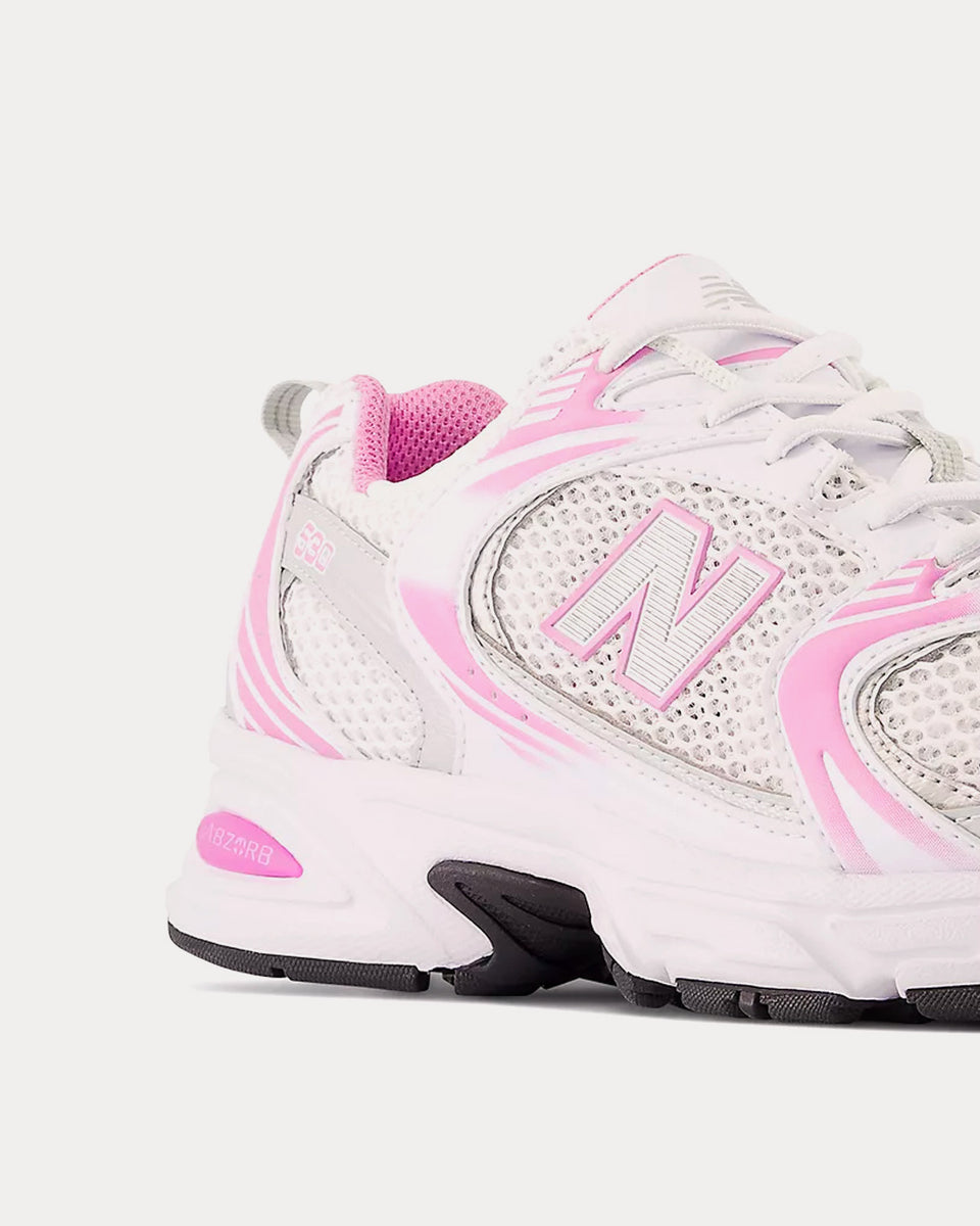 New Balance 530 White / Raspberry / Brighton Grey Low Top Sneakers ...