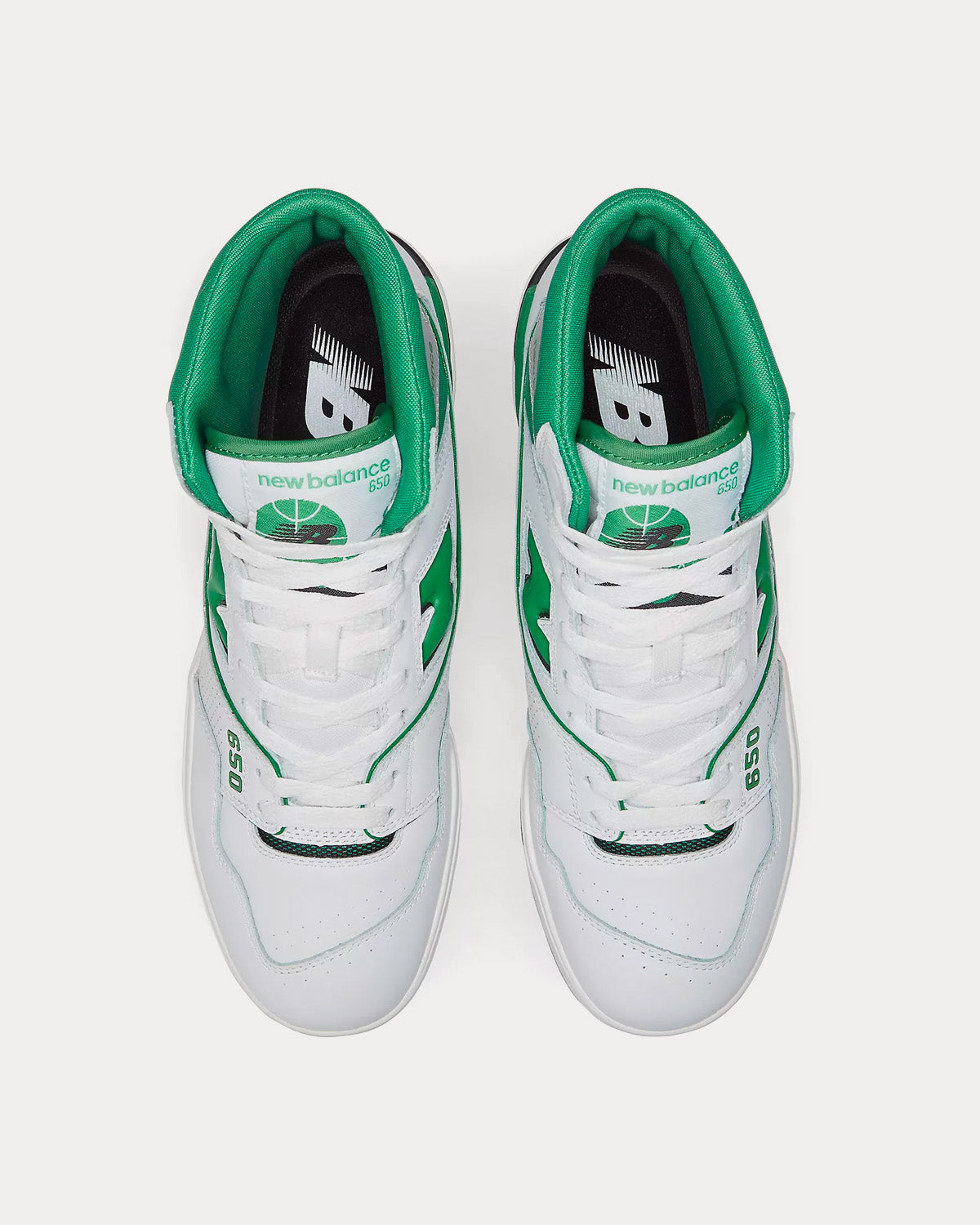 New Balance 650 White / Green High Top Sneakers - Sneak in Peace