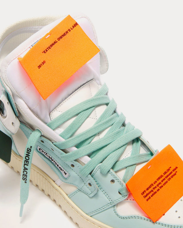 Off-White Women's 3.0 Off Court Leather White / Mint High Top Sneakers ...