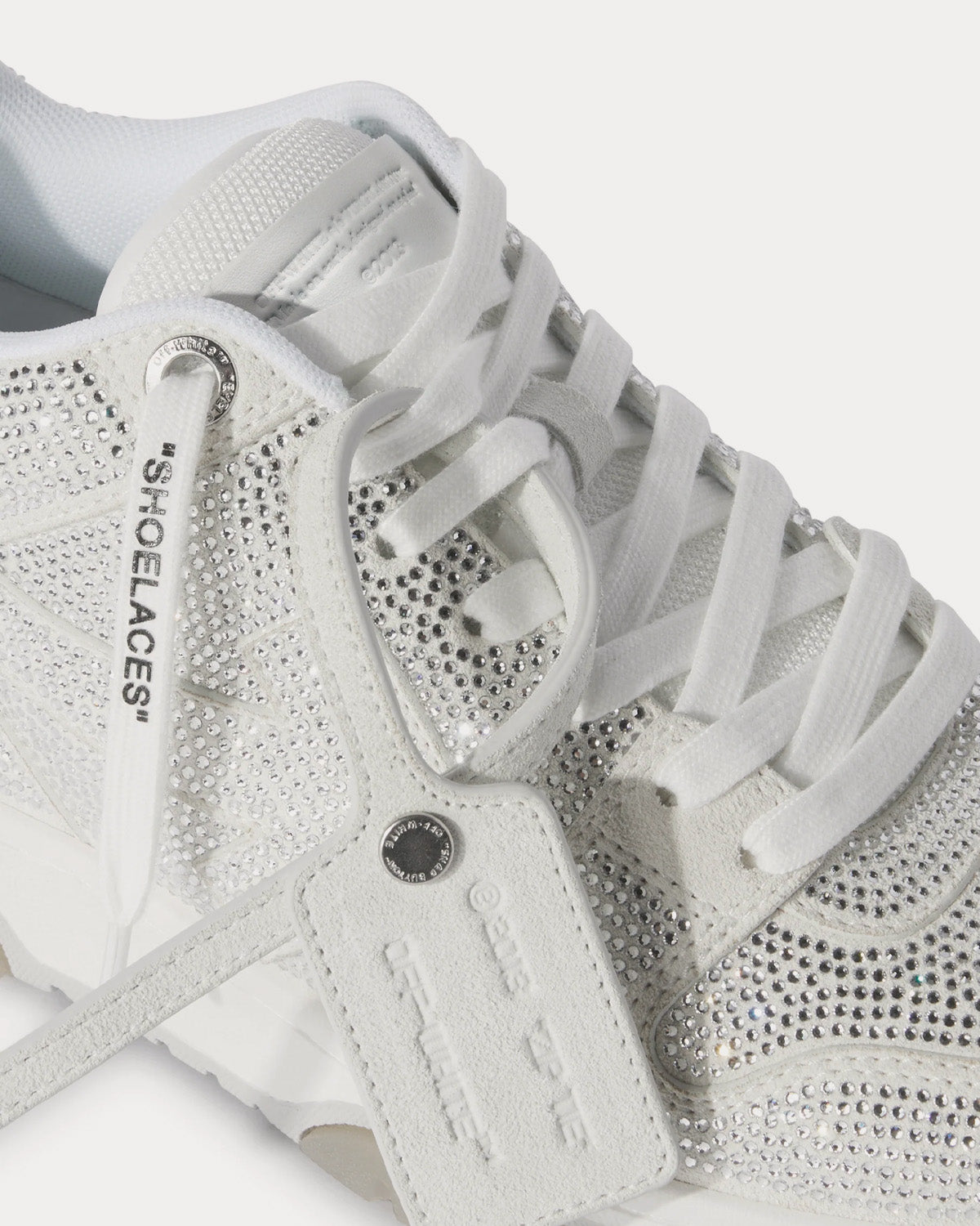 Off-White Women's Out Of Office Strass Crystal Details White Low Top ...