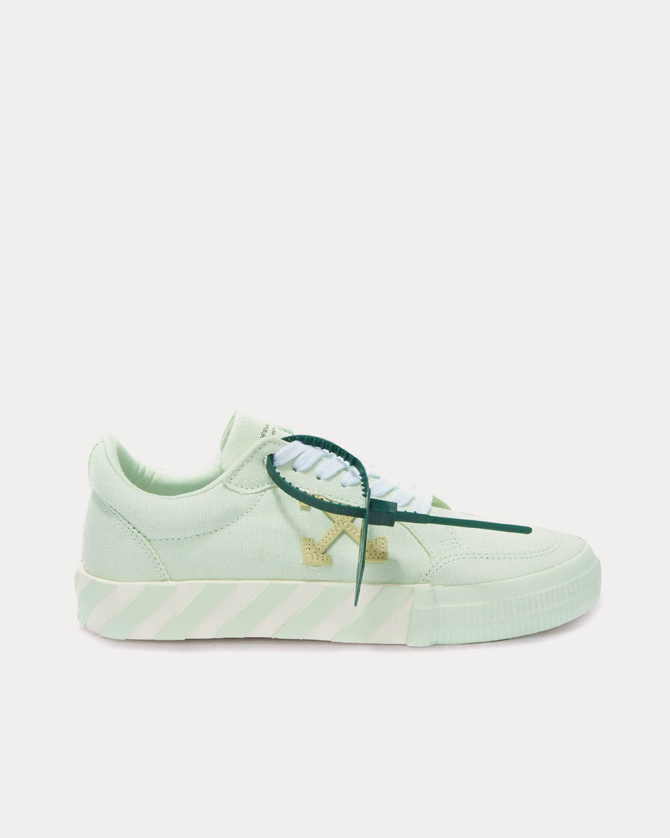 Off-White Low Vulcanized Canvas Mint / Mint Low Top Sneakers - Sneak in ...
