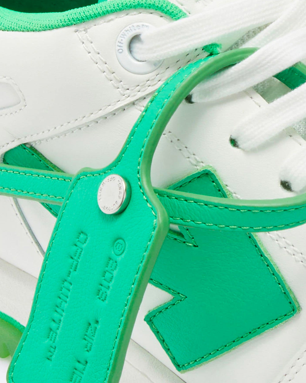 Off-White Men's Out Of Office "Ooo" Arrow White / Green Low Top ...
