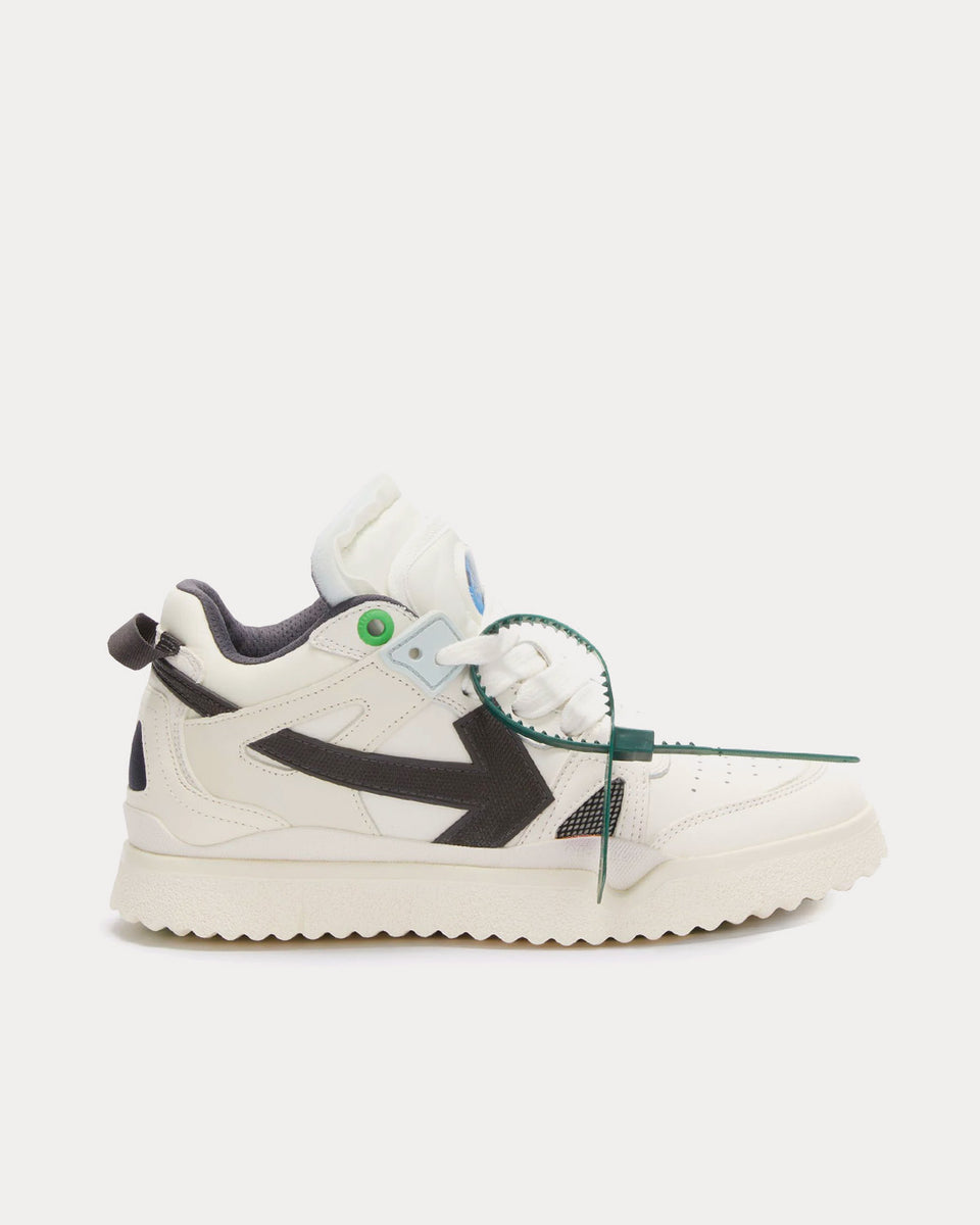 Off-White Sponge White / Black Mid Top Sneakers - Sneak in Peace