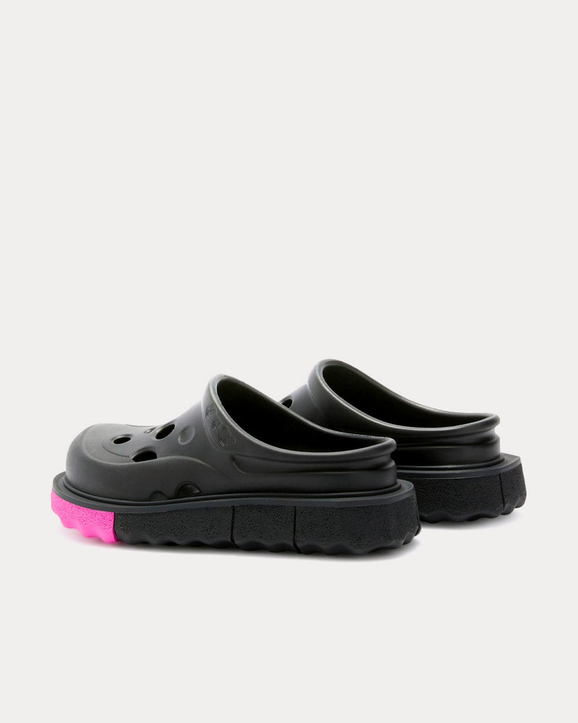 Off-White x Crocs Spongesole Meteor Slipper Black / Fuchsia Slip Ons ...