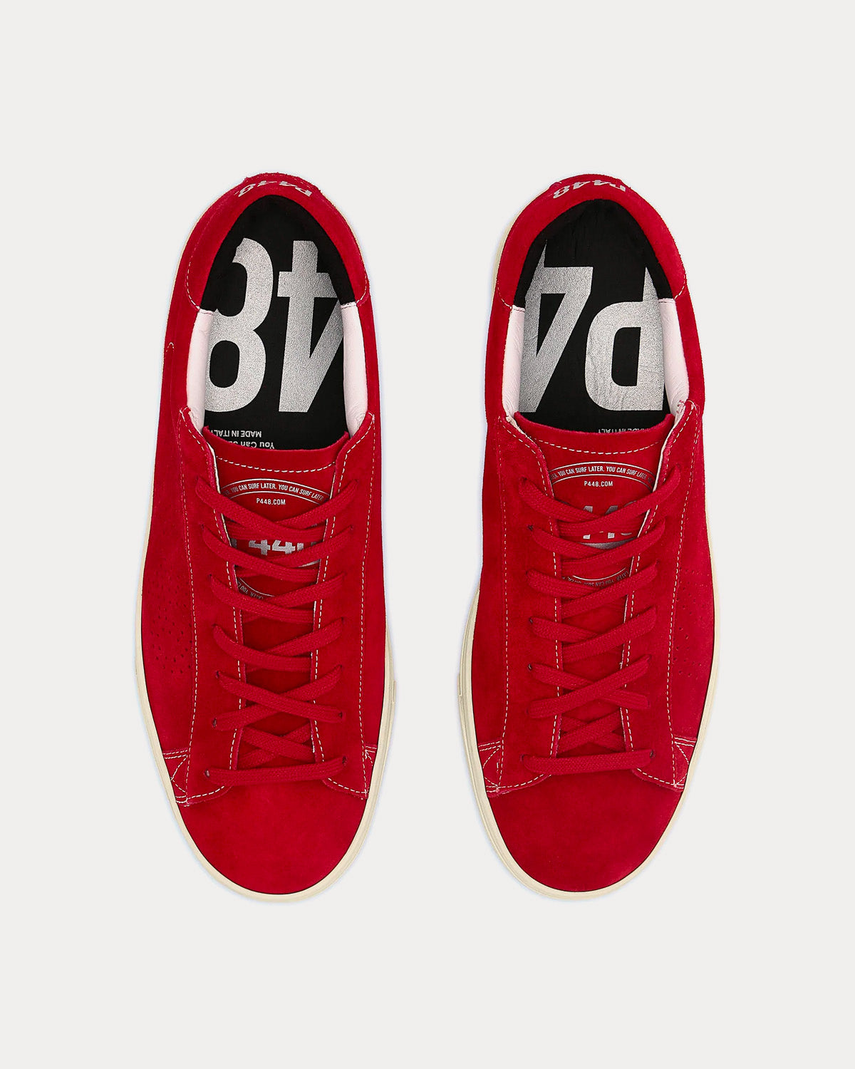 P448 Jack Suede Red Low Top Sneakers - Sneak in Peace