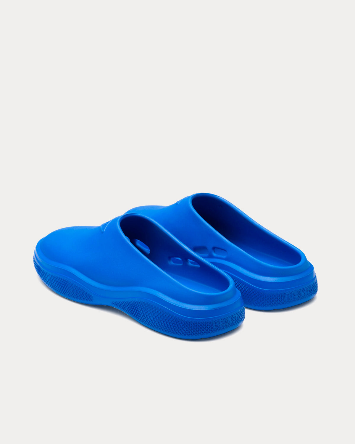 Prada Men's Foam Rubber Light Blue Mules