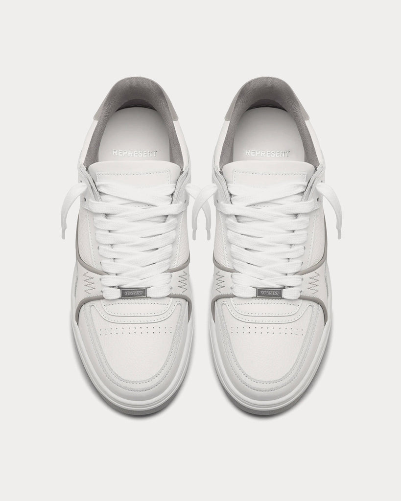 Represent Apex White / Grey Low Top Sneakers - Sneak in Peace