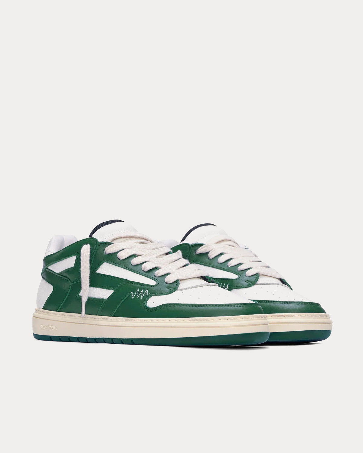 Represent Men's Reptor Low Racing Green / Flat White Low Top Sneakers