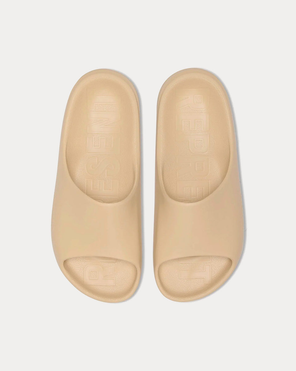 Represent Taupe Sliders - Sneak in Peace