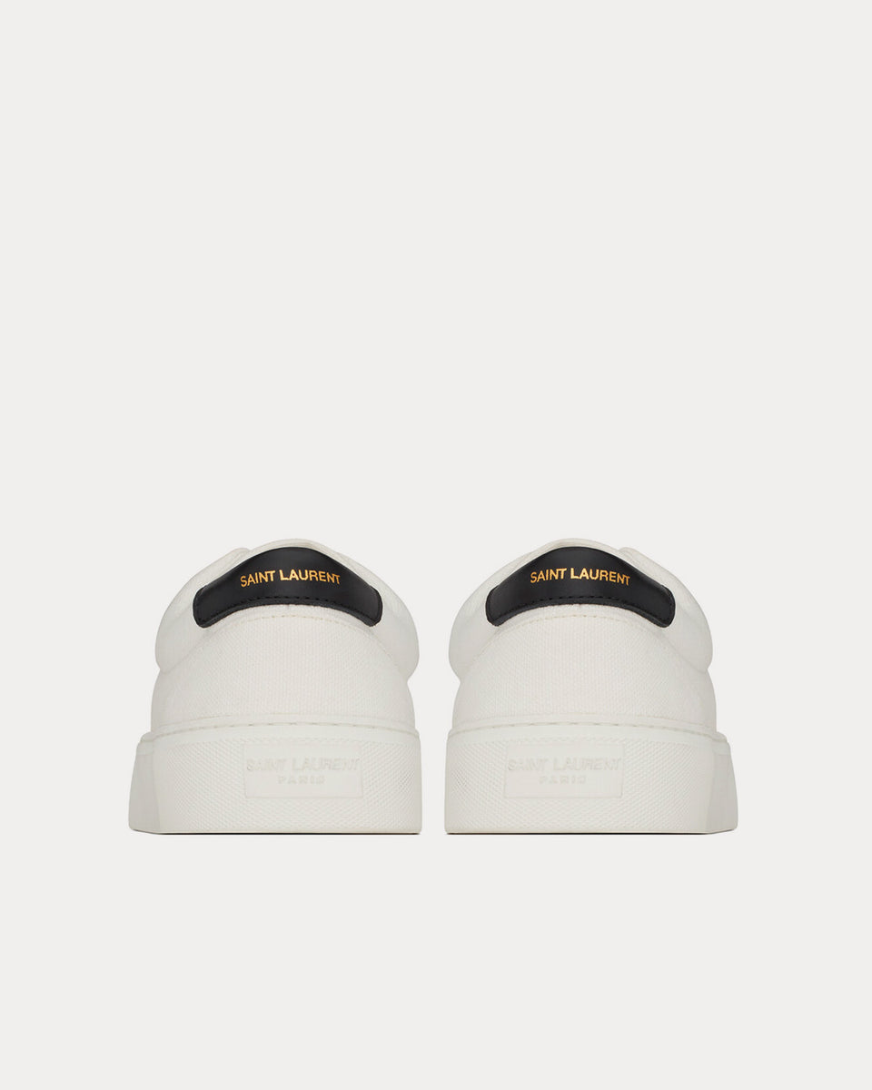 Saint Laurent Venice Canvas Off-White / Black Low Top Sneakers - Sneak ...
