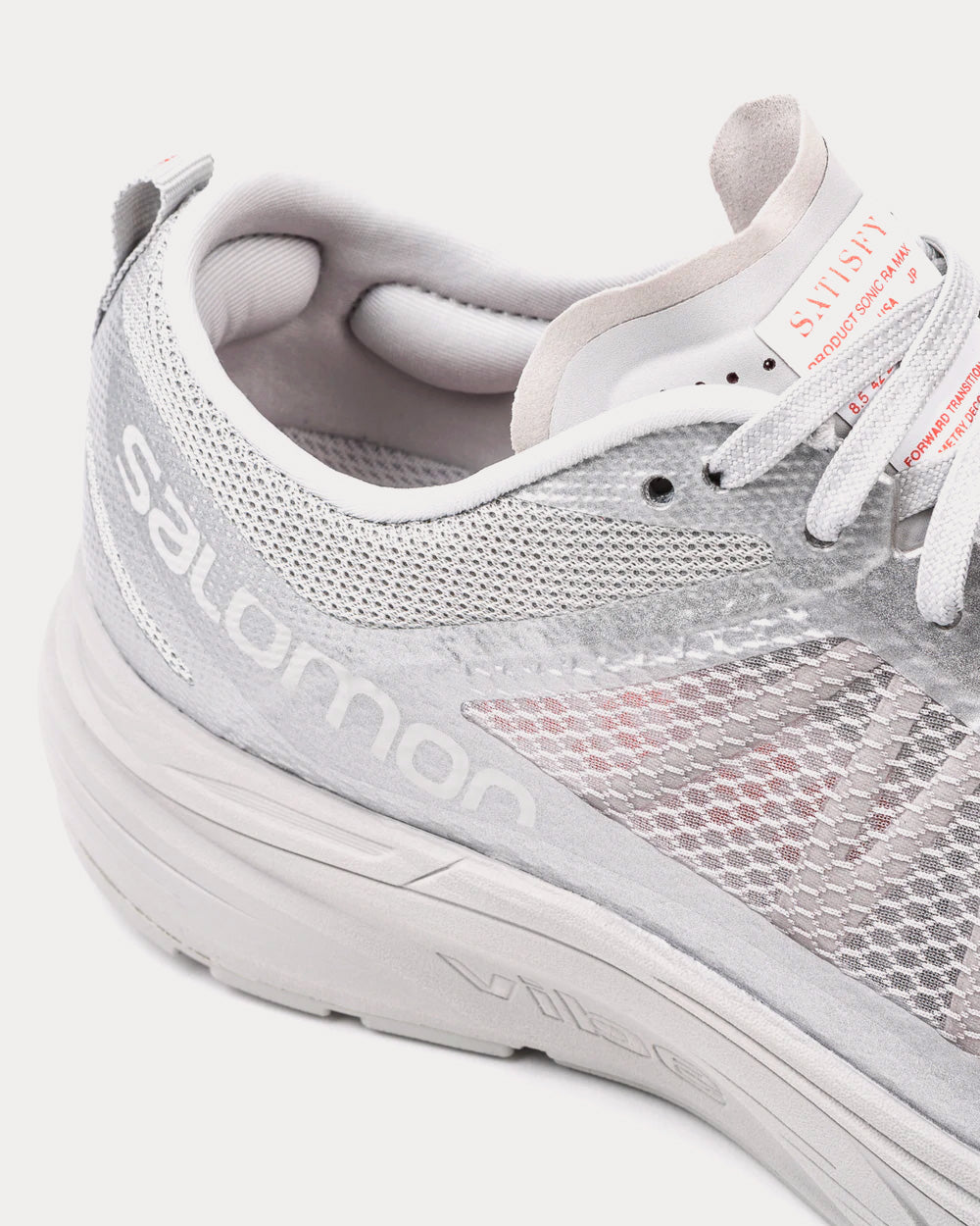 Salomon x Satisfy Men's Sonic Ra Max Silver Running Shoes