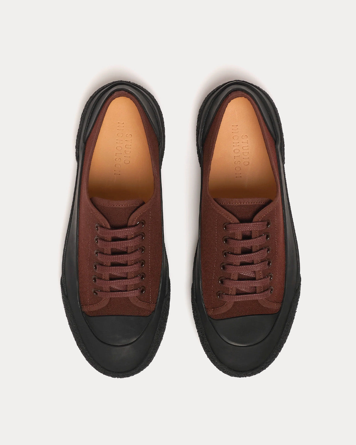 Studio Nicholson Sharp Canvas Chestnut Low Top Sneakers - Sneak in Peace