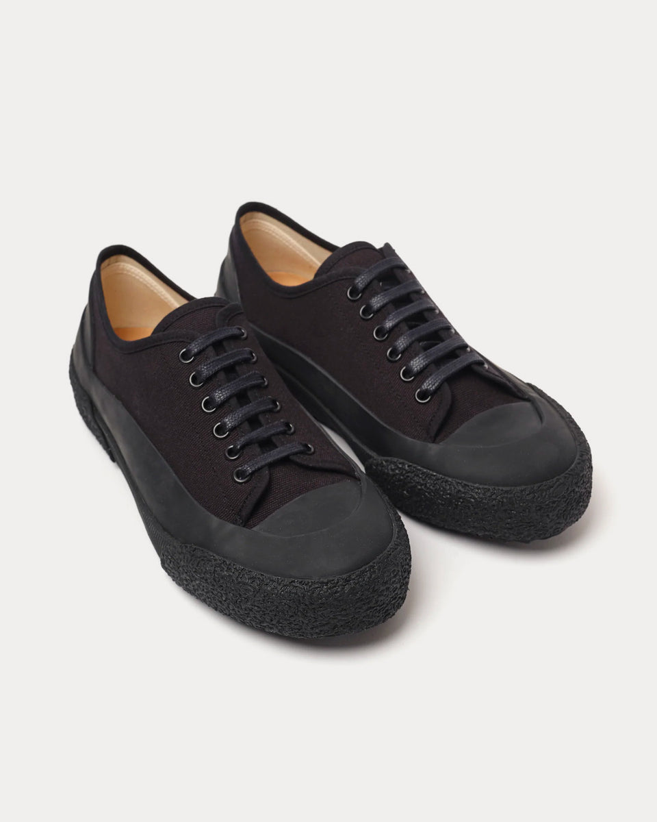 Studio Nicholson Sharp Canvas Darkest Navy Low Top Sneakers - Sneak in ...