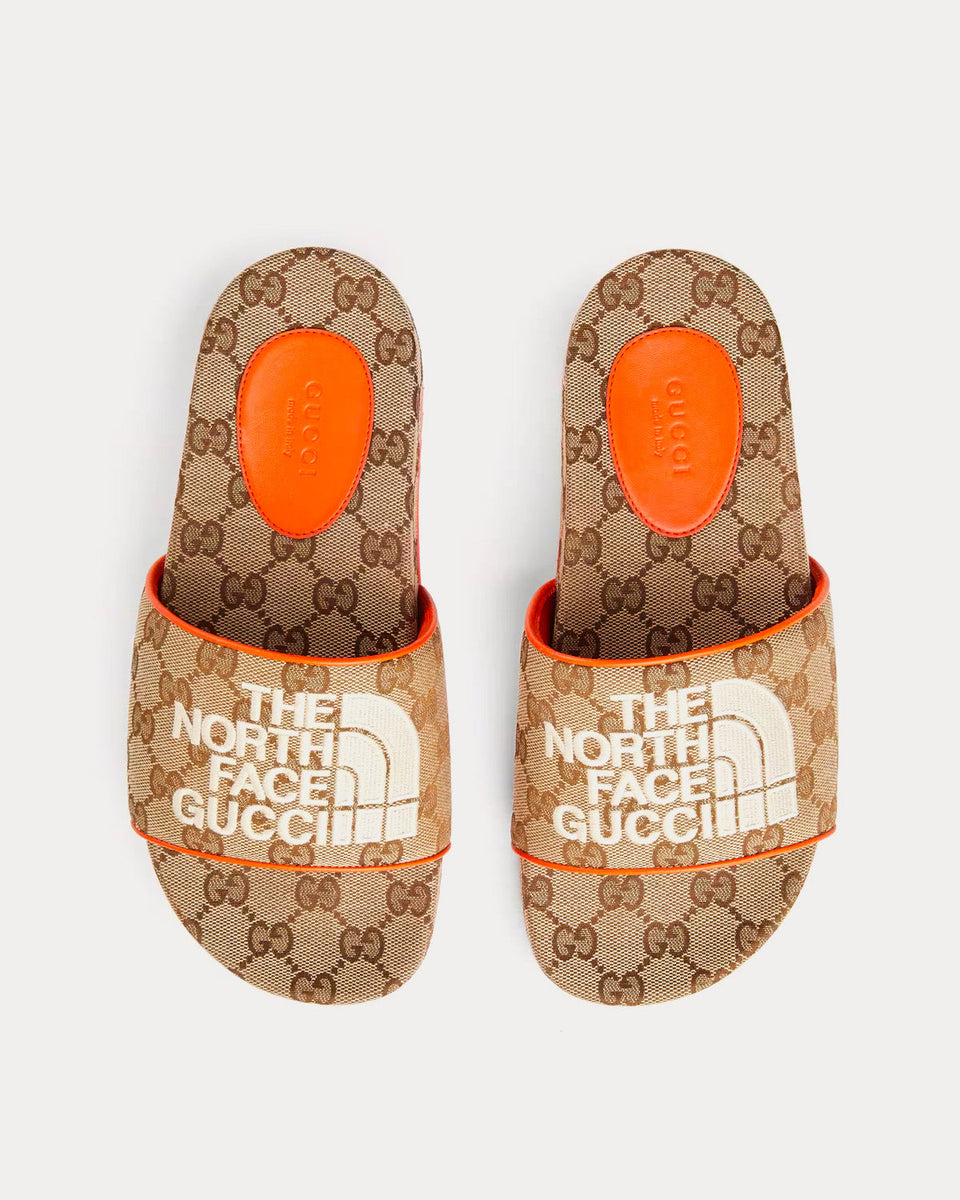 Gucci x The North Face Original GG Canvas Beige / Ebony Slides - Sneak ...
