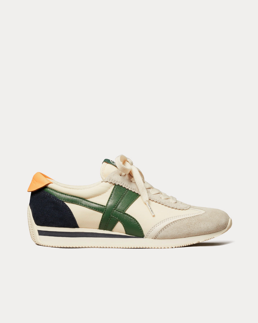 Tory Burch Women's Hank New Ivory / Shady Willow / Jackfruit Low Top ...