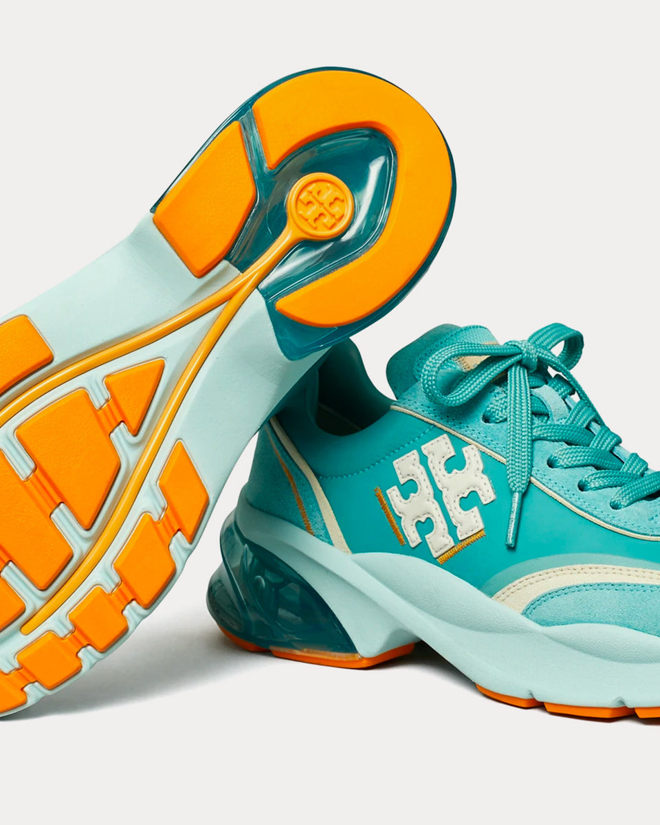 Tory Burch Good Luck Brisk Blue / New Ivory / Brisk Blue Low Top ...