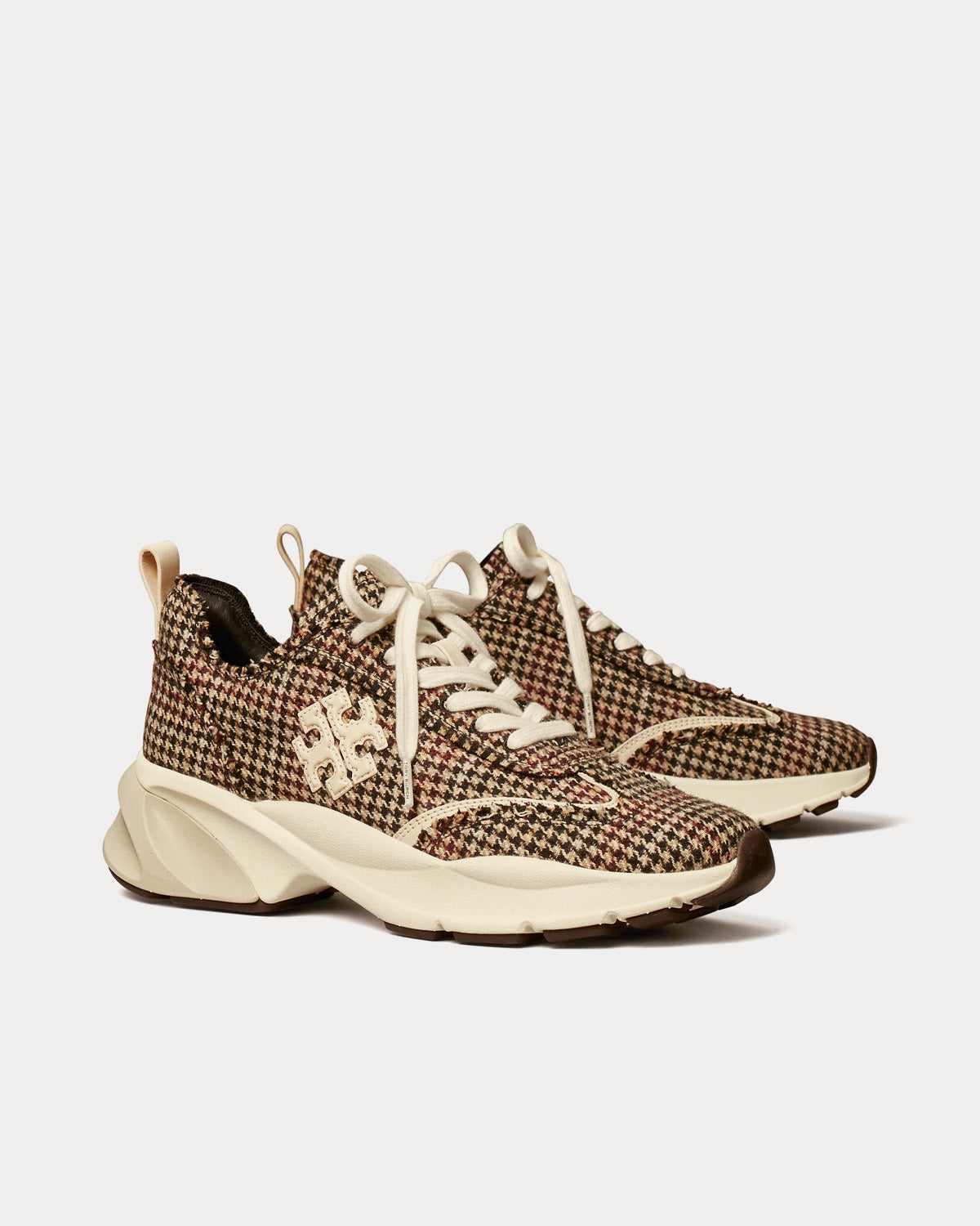 Tory Burch Women's Good Luck Tweed / New Ivory Low Top Sneakers & Trainers