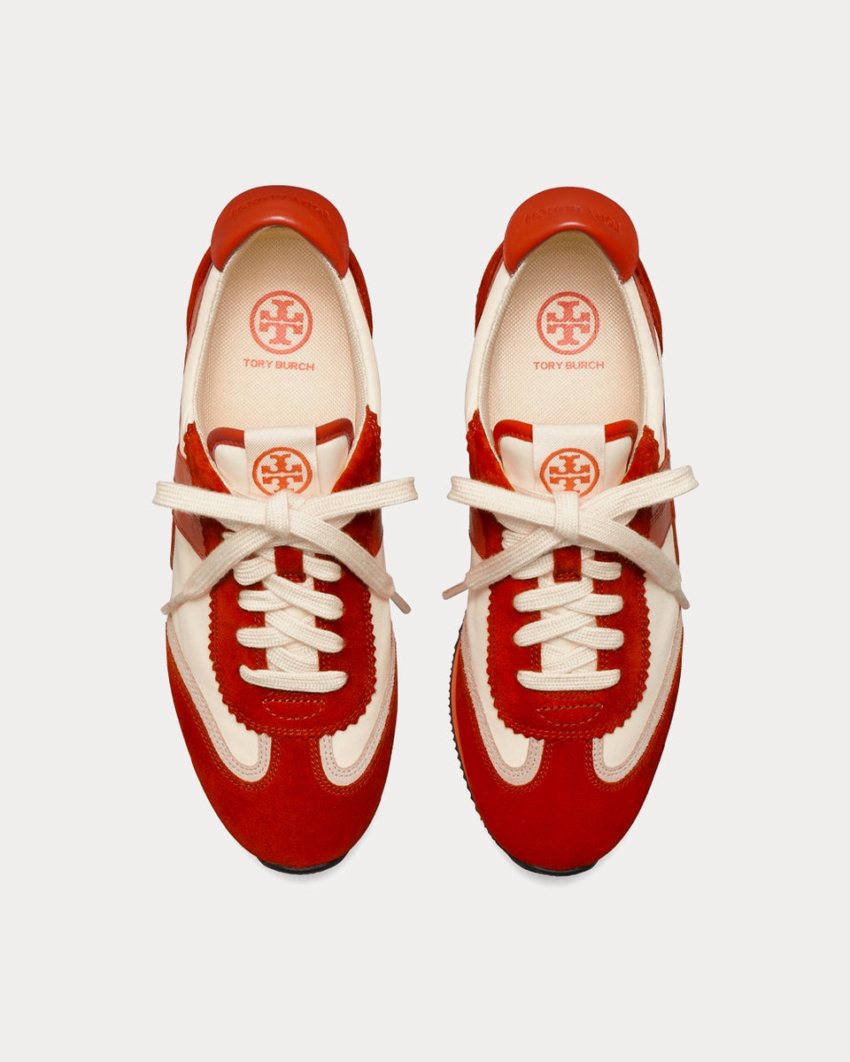 Tory Burch Hank New Ivory / Red Low Top Sneakers - Sneak in Peace