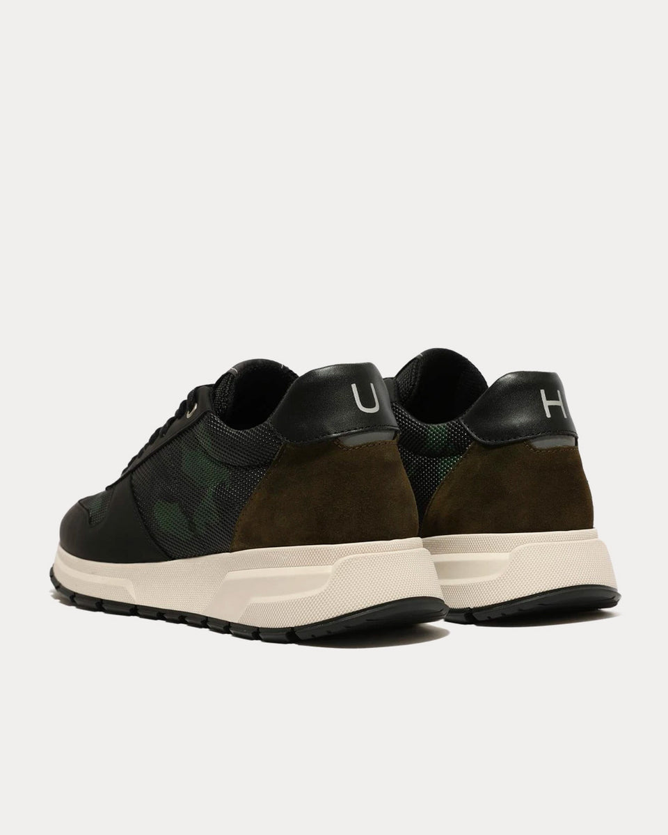 Unlike Humans UHF04 Runner Nylon & Mesh Black / Camo Low Top Sneakers ...