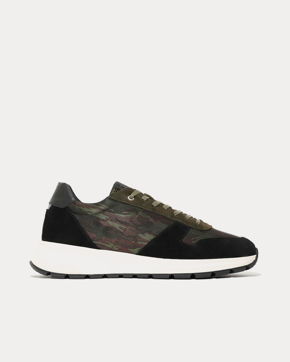 Unlike Humans UHF04 Runner Olive Nylon Camo Low Top Sneakers - Sneak in ...