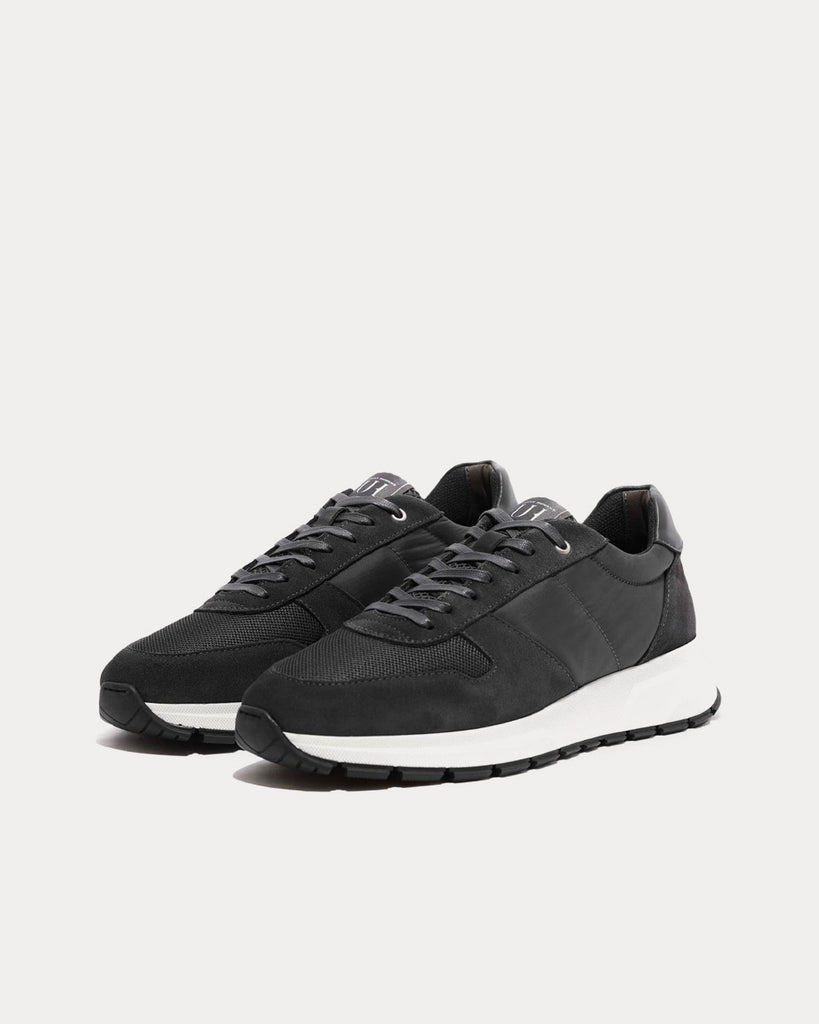 Unlike Humans UHF04 Runner Nylon Mesh Dark Grey Low Top Sneakers ...